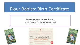 Flour Babies Tasks | Teaching Resources