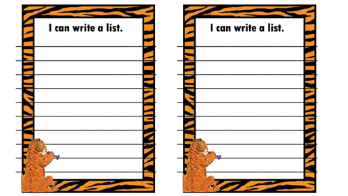 The Tiger who came to tea planning and templates | Teaching Resources