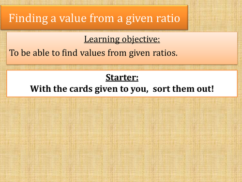 Ratio Teaching Resources