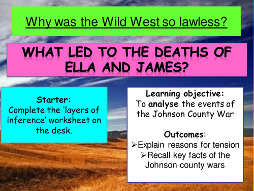 American West - Johnson's county war | Teaching Resources