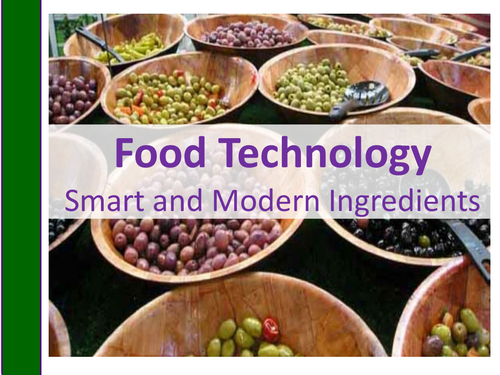 Modern/Smart Ingredients | Teaching Resources
