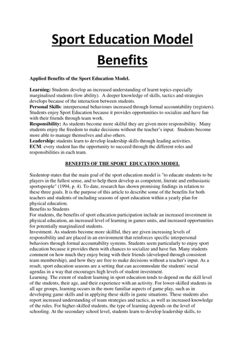 Sport Education - How to by Mr Mac | Teaching Resources
