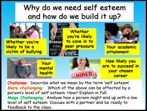 Self Esteem PSHE Lesson | Teaching Resources