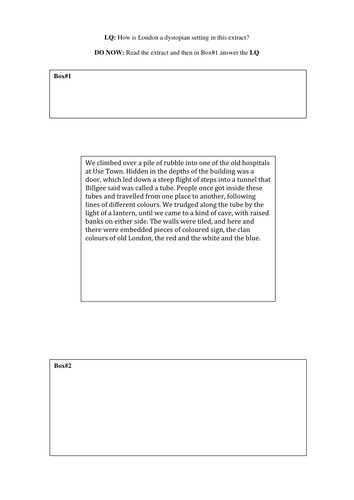 Memory place Dystopian fiction | Teaching Resources