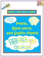 Prefixes and Suffixes Matching Activity | Teaching Resources