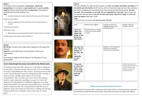 An Inspector Calls- Series of Lessons | Teaching Resources