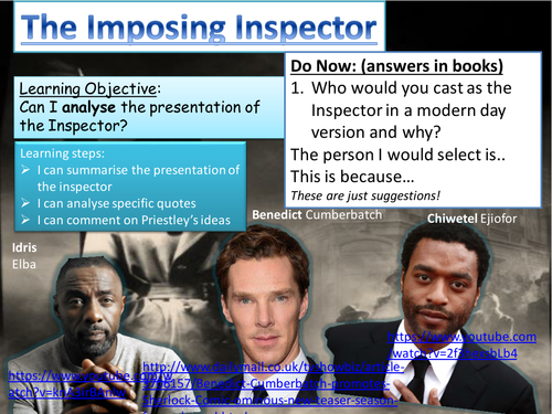 An Inspector Calls- Series of Lessons | Teaching Resources