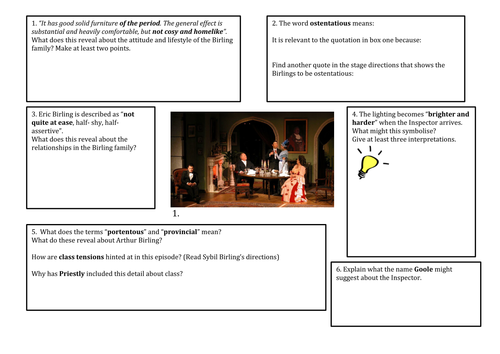 An Inspector Calls- Series of Lessons | Teaching Resources