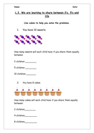 Division as sharing for Year 1 (Mixed ability) | Teaching Resources