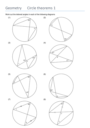 Circle Theorem: Angles subtended from the same arc | Teaching Resources