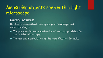 OCR A Level Biology (H020 - from 2015) Cell structure - Measuring ...