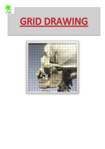 Art. Grid Drawing. Human skull | Teaching Resources
