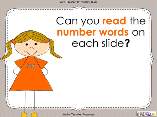 Number Words to Ten - Year 1 | Teaching Resources