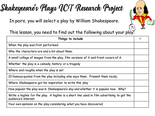 Independent Shakespeare English Literature Year 7 ICT IT Research ...