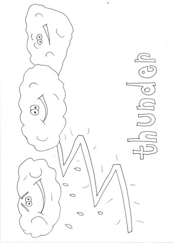 Thunder: WEATHER Colouring Page | Teaching Resources