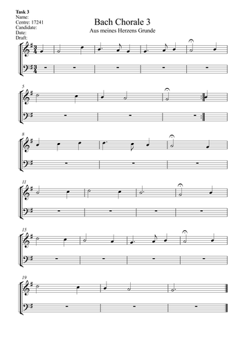 Bach Chorale Assessments | Teaching Resources