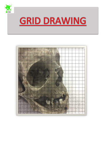 Art. Skull Grid Drawing 9 | Teaching Resources