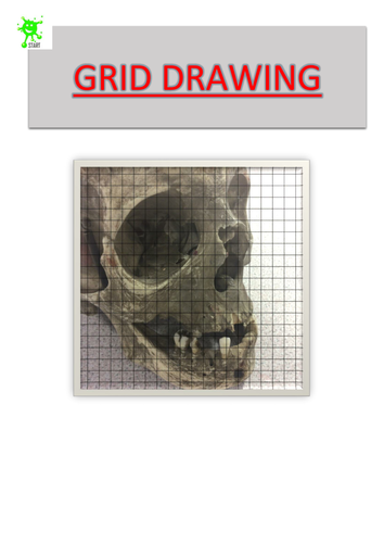 Art. Skull Grid Drawing 8 | Teaching Resources
