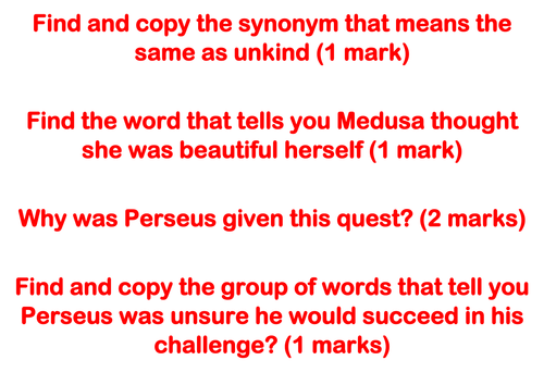 Greek myths Perseus and Medusa 3 way differentiated guided reading ...