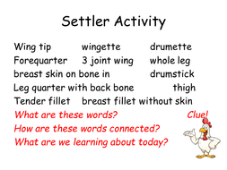 GCSE Food Preparation and Nutrition - Jointing a chicken | Teaching Resources