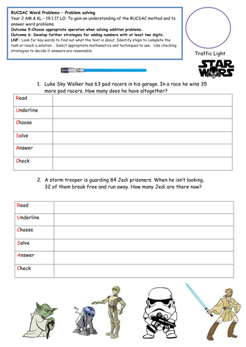 Problem Solving Maths - Star Wars RUCSAC | Teaching Resources