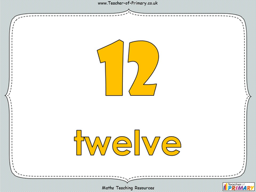 Number Words - Eleven to Twenty | Teaching Resources
