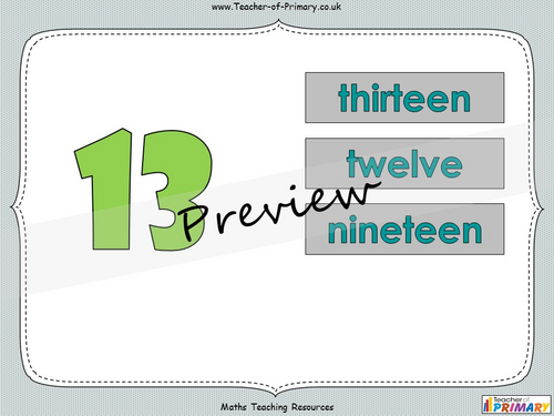 Number Words - Eleven to Twenty | Teaching Resources