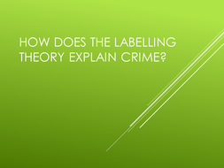 Labelling Theory and Crime | Teaching Resources