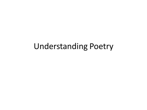 Introduction to poetry - year 7 Full Scheme of work | Teaching Resources
