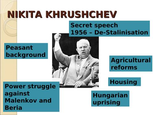 Changing leadership and regimes from Khrushchev and Gorbachev 1953-1989 ...