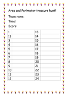 Year 6 SATs revision - Area and Perimeter Treasure Hunt | Teaching ...