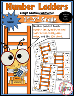 Number Ladders using 2-Digit Addition and Subtraction by ...