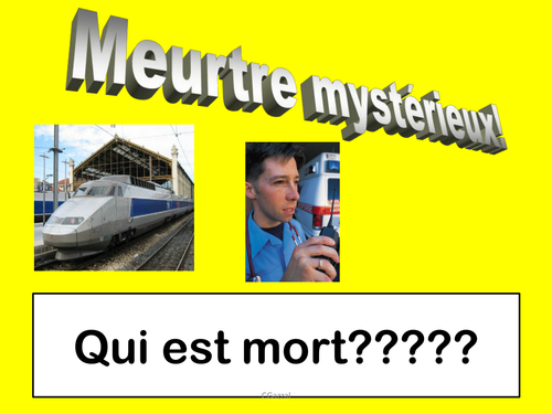 French Perfect Tense Murder Mystery - (passé composé) | Teaching Resources