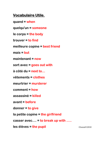 French Perfect Tense Murder Mystery - (passé composé) | Teaching Resources
