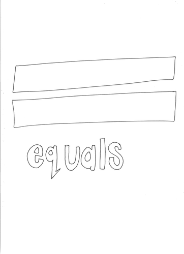 Equals: Mathematical Symbols Colouring Page | Teaching Resources