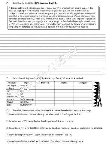 The Imperfect Tense in French | Teaching Resources