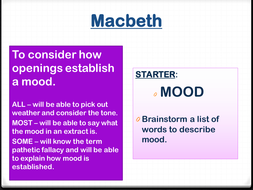 Mood in Macbeth KS3 | Teaching Resources