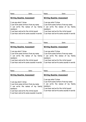Reception Baseline Assessment activities | Teaching Resources Reception Baseline Assessment activities | Teaching Resources