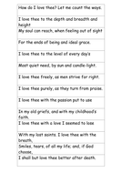 Sonnet 43 - Elizabeth Barrett Browning - fully annotated | Teaching ...