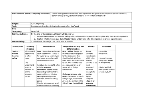 Internet Safety Assembly and Lesson (KS1 and KS2) | Teaching Resources