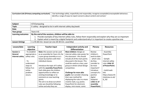 Internet Safety Assembly and Lesson (KS1 and KS2) | Teaching Resources