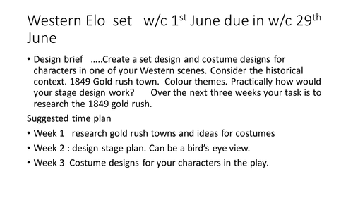 western drama sow for year 7 or 8 | Teaching Resources