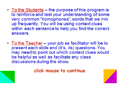 Homophones PowerPoint Lesson (Revised) | Teaching Resources