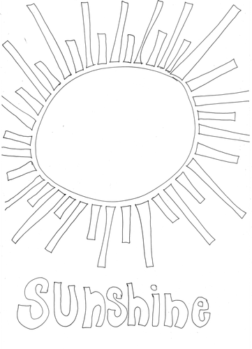Sunshine: Colouring Page | Teaching Resources