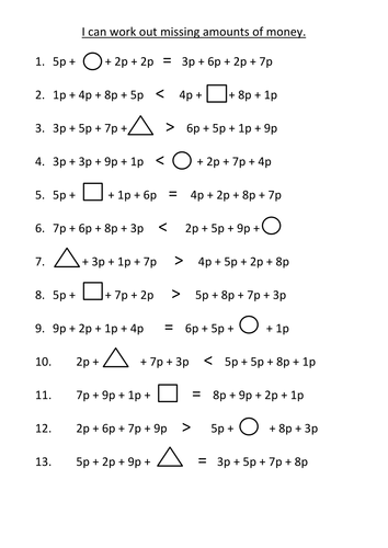 Comparing number sentences using = | Teaching Resources