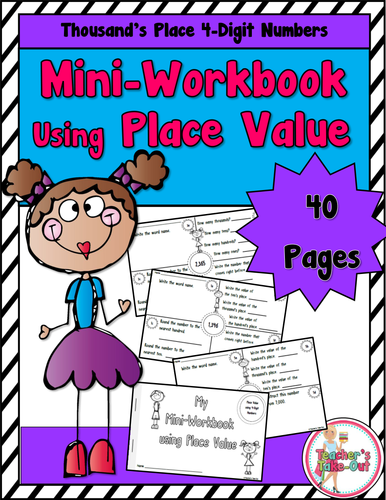 Mini Workbook Using Place Value with 4-Digit Numbers | Teaching Resources