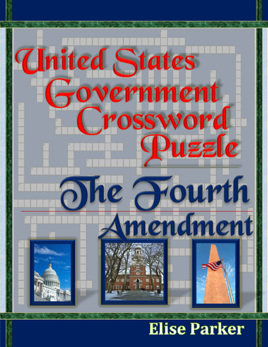 Fourth Amendment Crossword Puzzle (U.S. Government Puzzle Worksheets ...