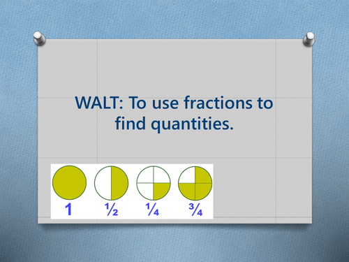 Fractions of quantities powerpoint | Teaching Resources