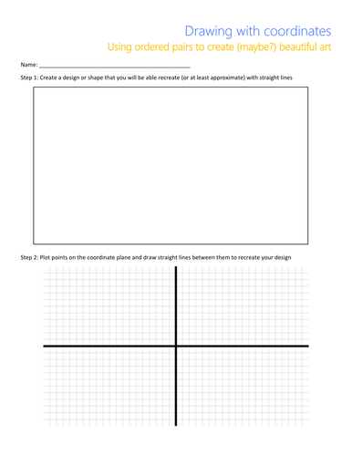 Drawing with Coordinates | Teaching Resources