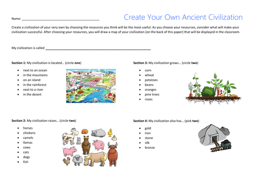 Ancient Civilizations – Paper | Teaching Resources